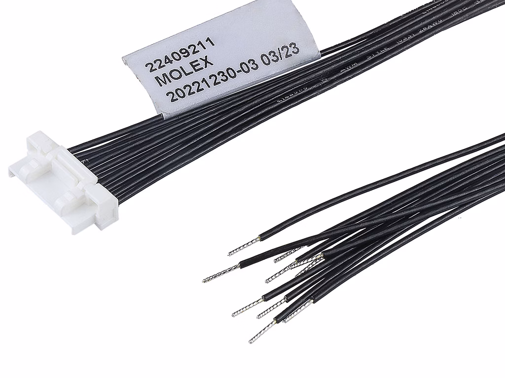 KK Plus 250-to-Pigtail Off-the-Shelf (OTS) Cable Assembly, 2.50mm Pitch, Single Row, 300.00mm Length, 6 Circuits, Black