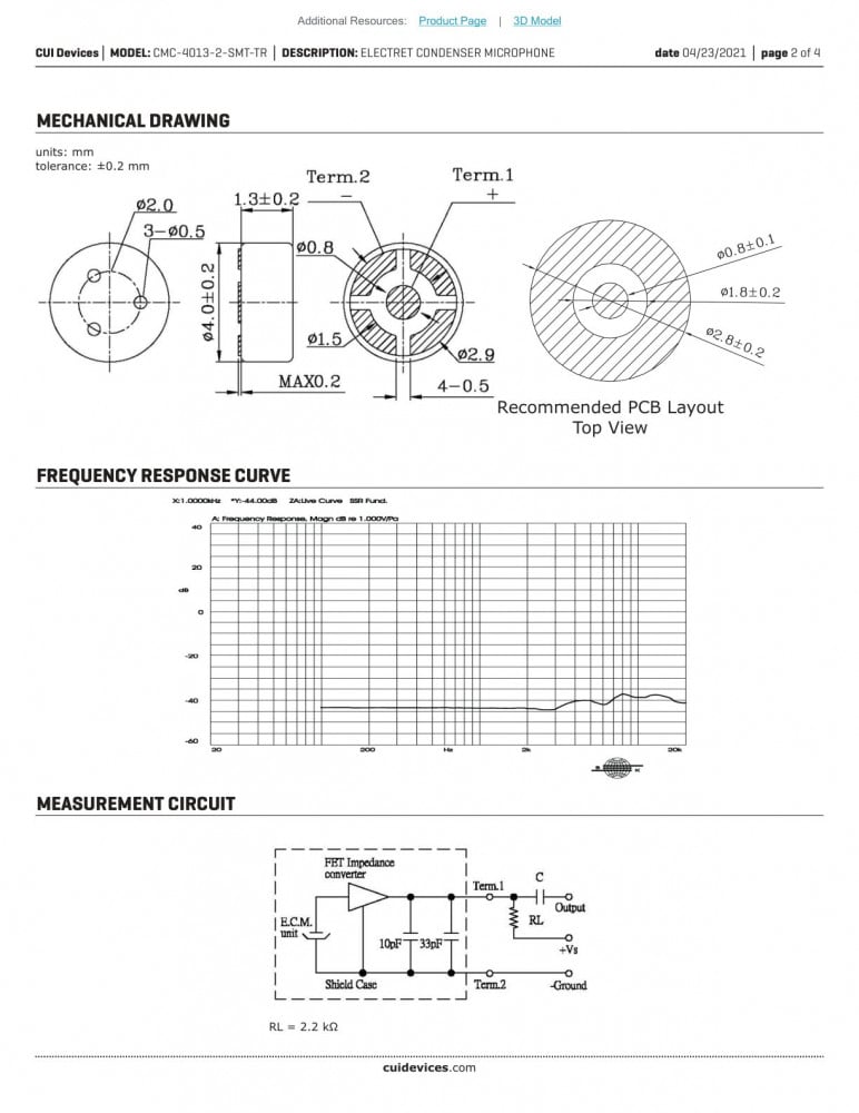 CMC-4013-2-SMT-TR product documentation page 2