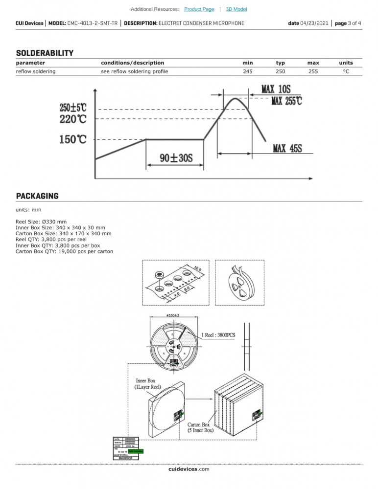 CMC-4013-2-SMT-TR product documentation page 3