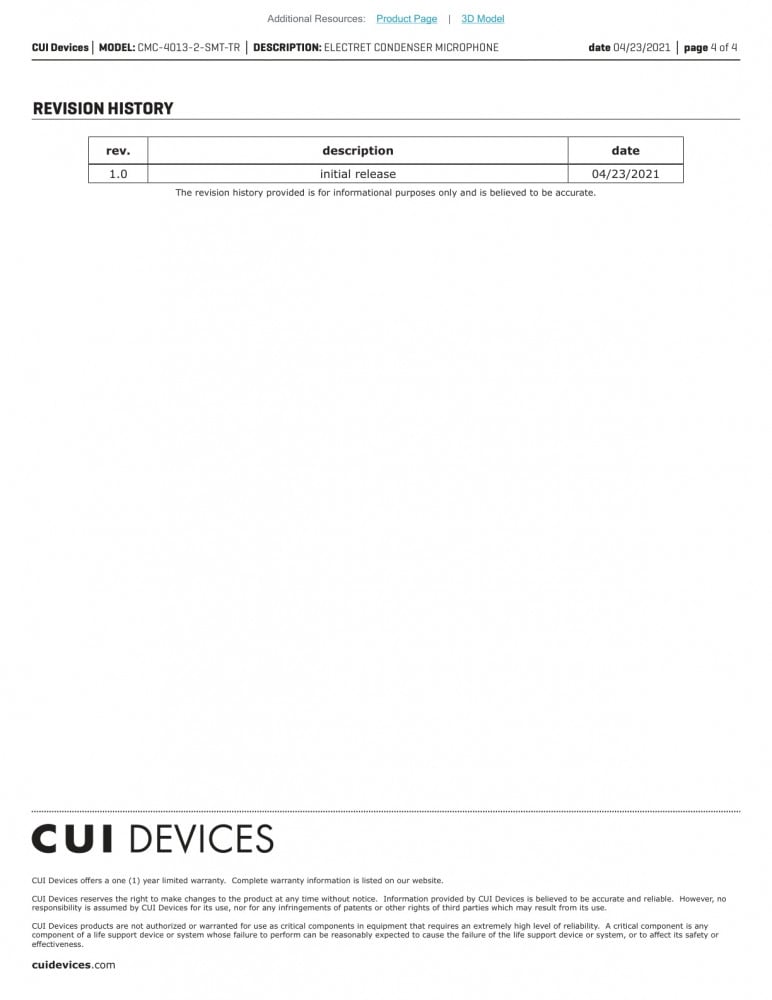 CMC-4013-2-SMT-TR product documentation page 4