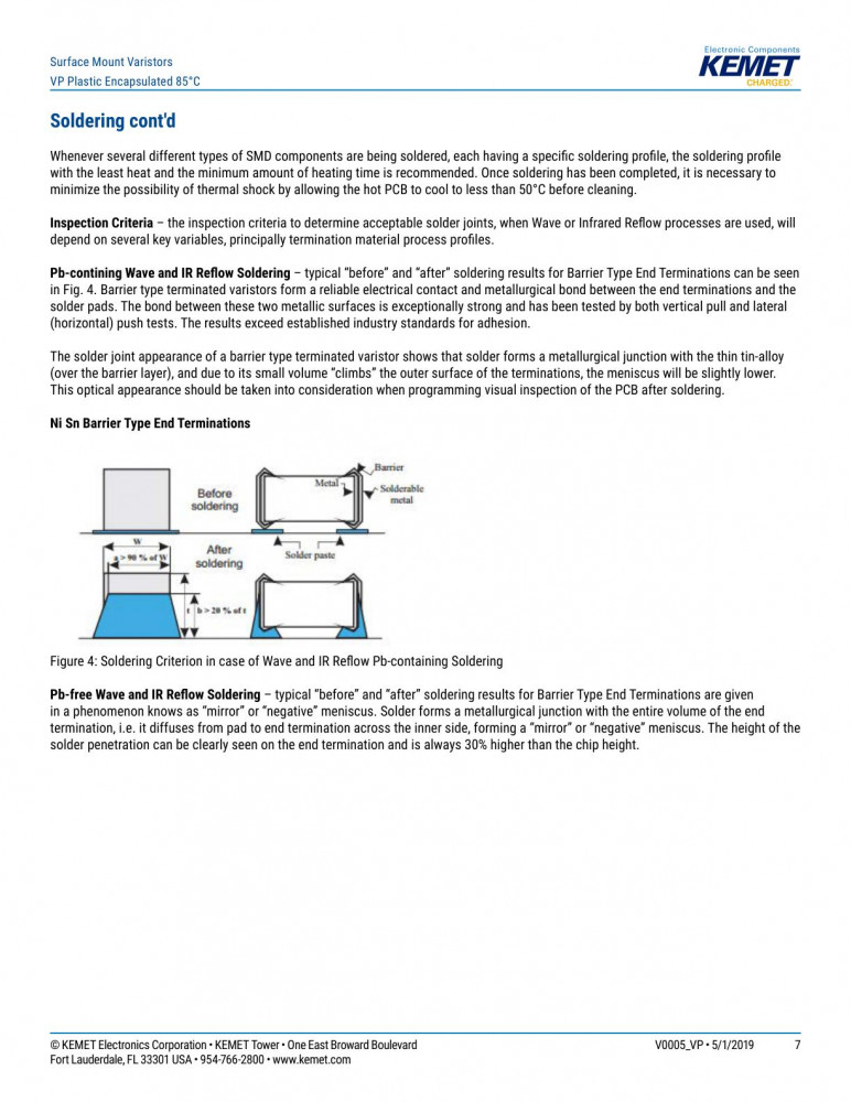 KEMET VP series document page 7