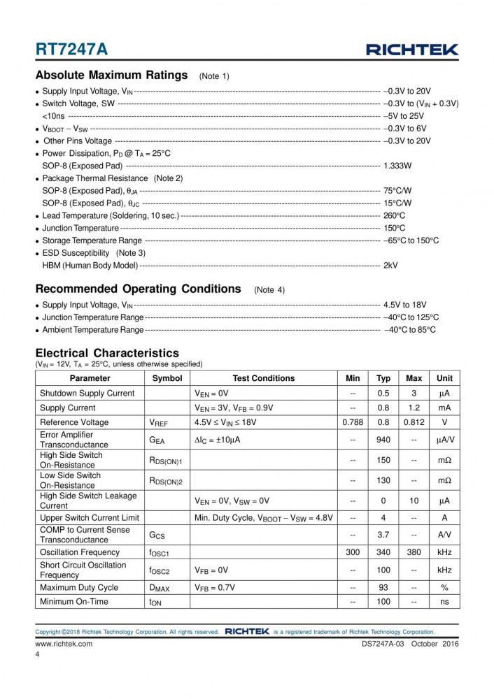 RT7247A datasheet page 4