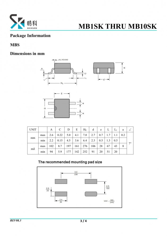 MB10SK datasheet page 3