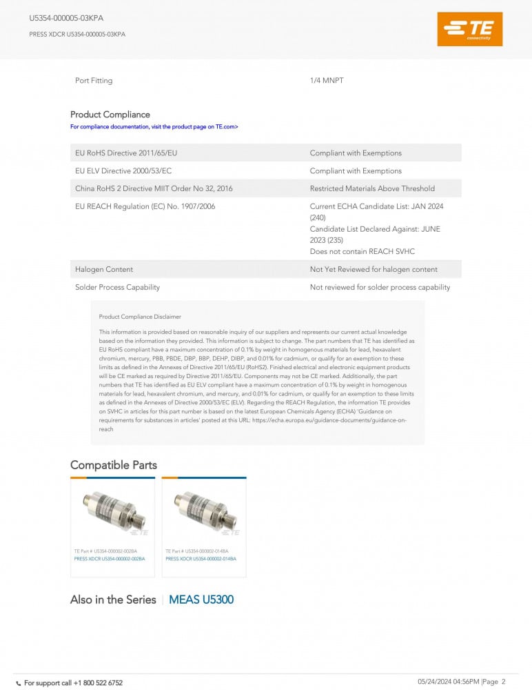 U5354-000005-03KPA technical document page 2