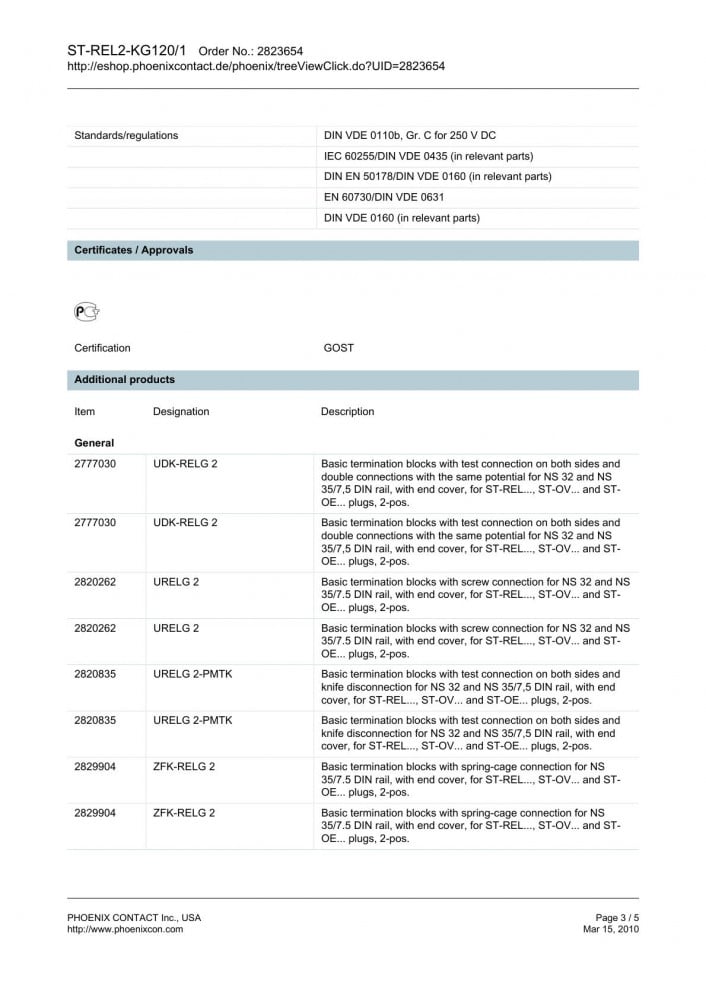 Phoenix Contact 2823654 documentation page 3