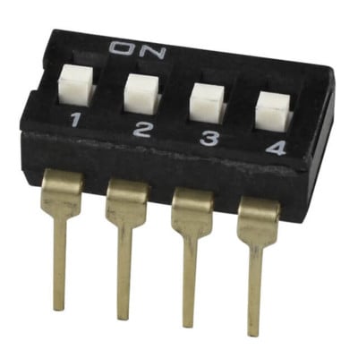 CUI DS04-254-2L-07BK DIP Switch