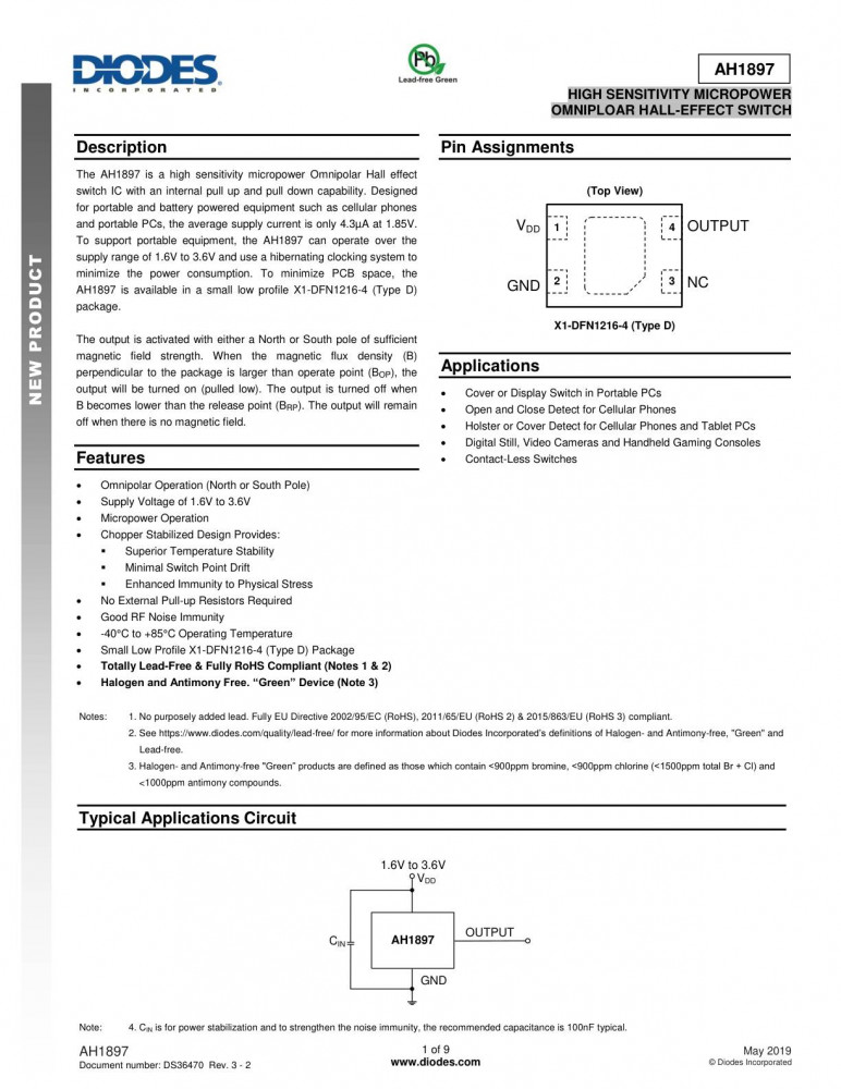 AH1897-FA-7 datasheet page 1