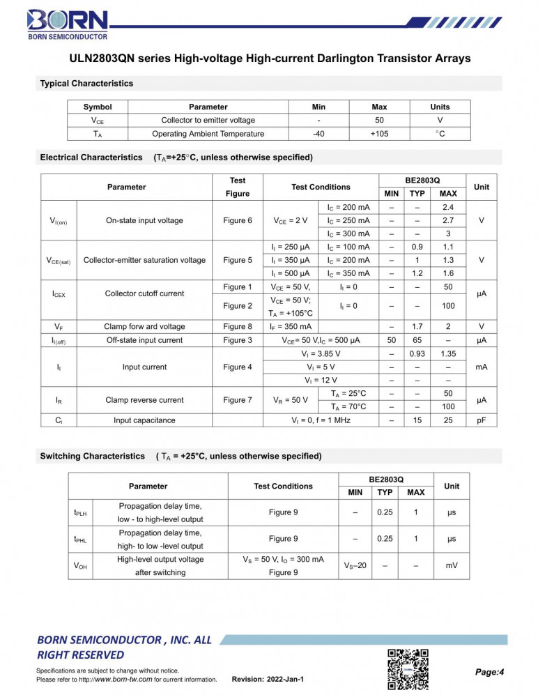 ULN2803QN datasheet page 4