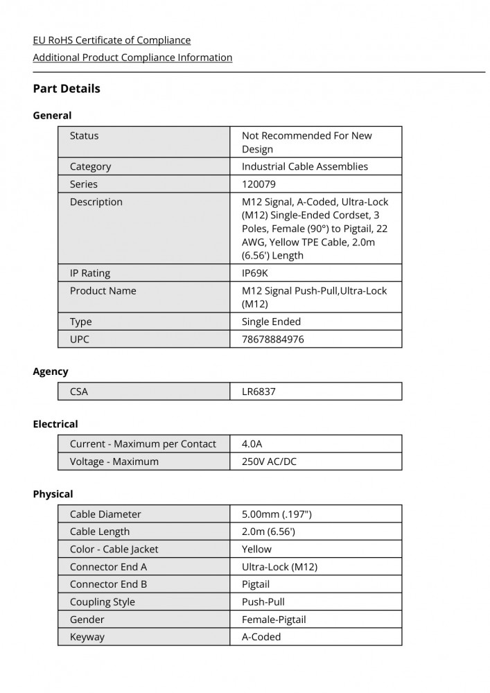 MOLEX 1200790217 product drawing page 2