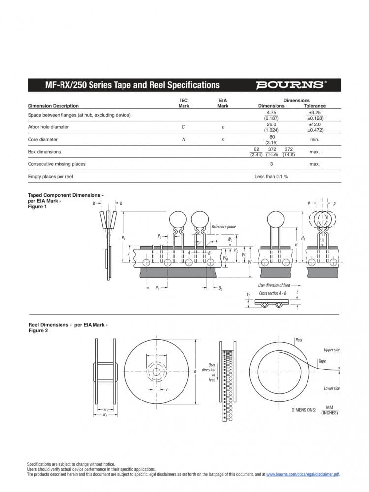 BOURNS MF-RX series datasheet page 6