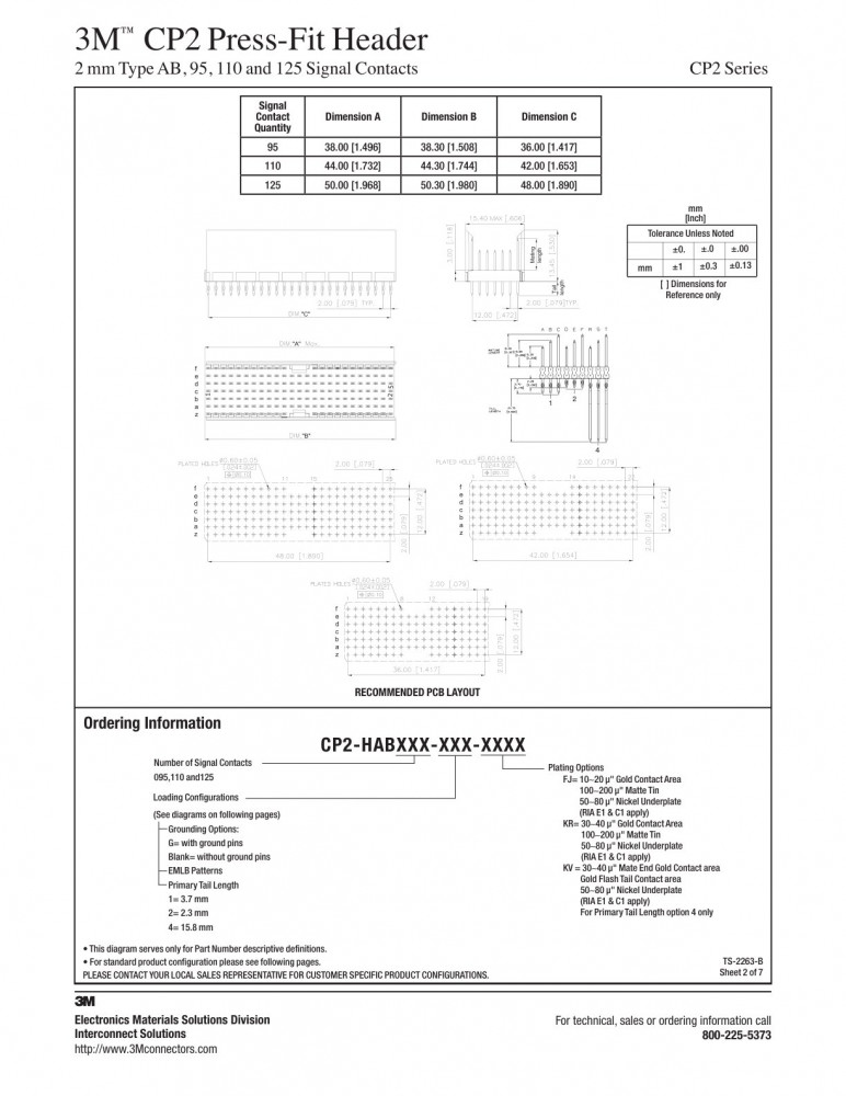 3M CP2 technical document page 2