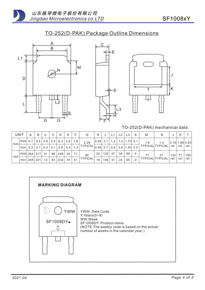 SF1008DY datasheet page 4