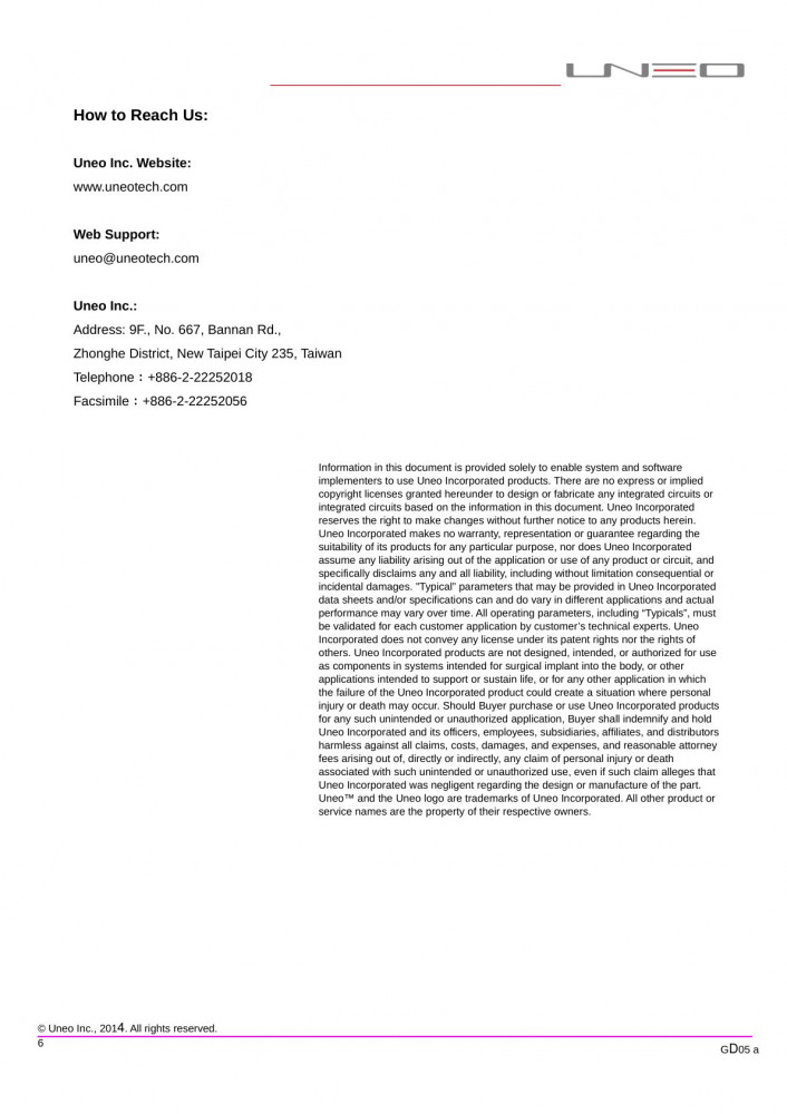 GD05 technical document page 6