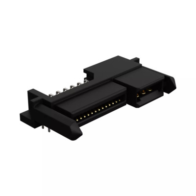 EXTreme LPHPower Receptacle Header, Right-Angle, 2 Power Contacts, 28 Signal Contacts, Select Gold (Au) Plating, for 2.36mm Thick PC Board, with Guide Posts for sale