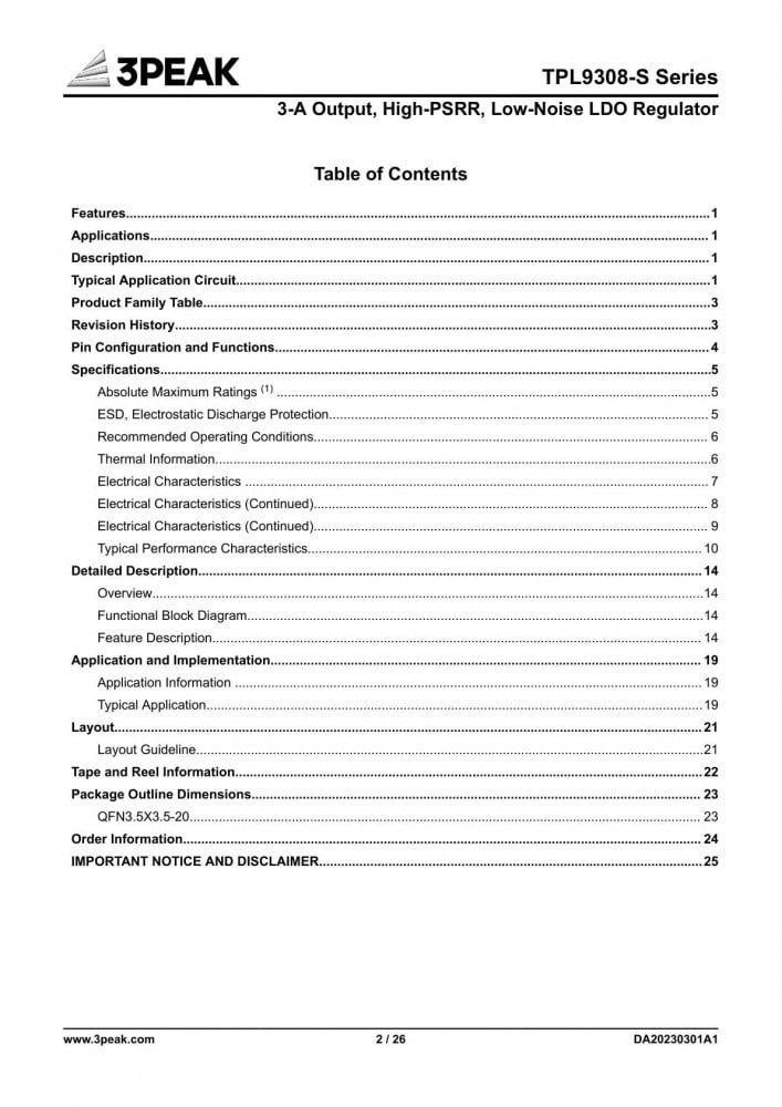 TPL9308 datasheet page 2