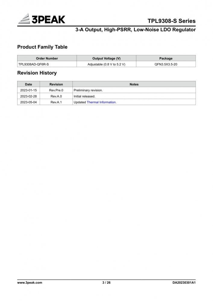 TPL9308 datasheet page 3