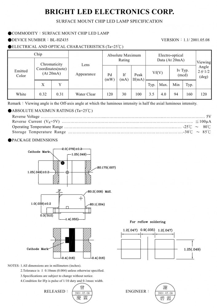 BL-HZ435 document page 1