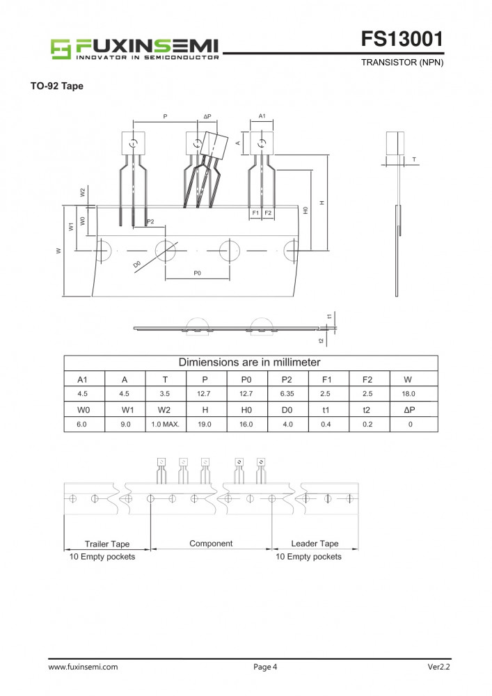 FS13001 datasheet page 4