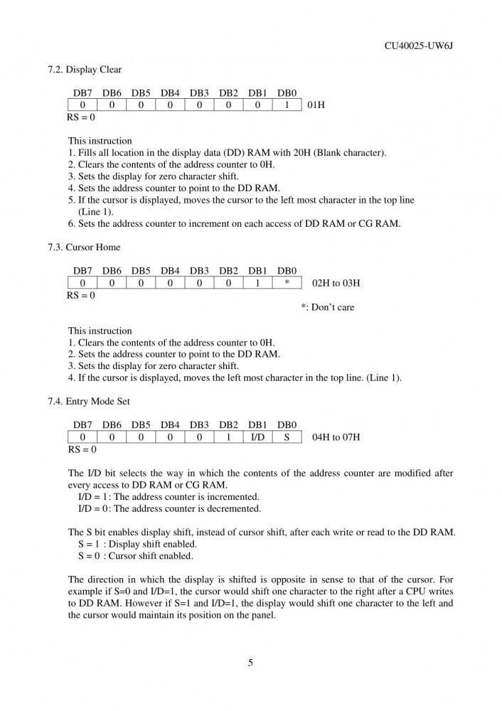 CU40025-UW6J specification page 6