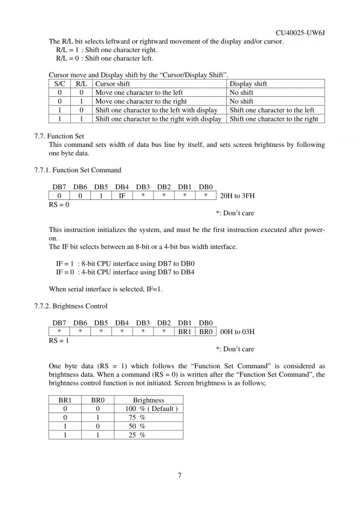 CU40025-UW6J specification page 8