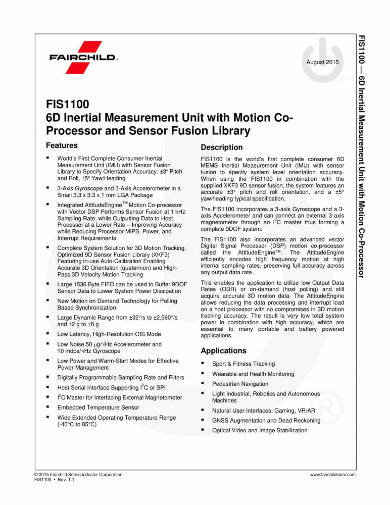 FIS1100 document page 1