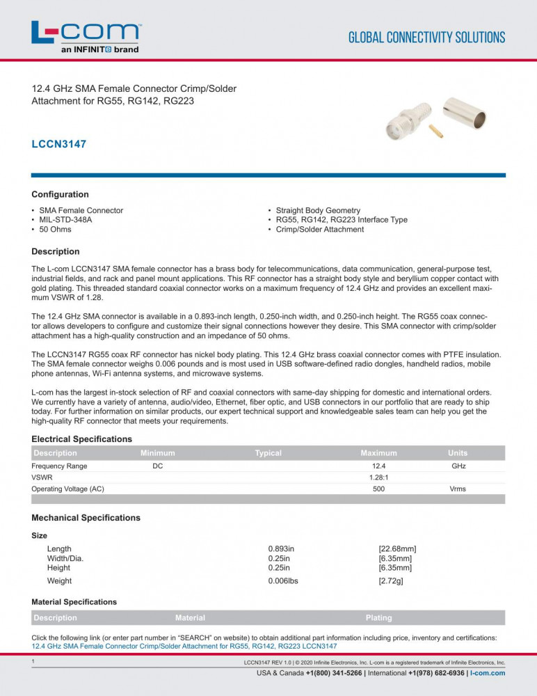 LCCN3147 technical document page 1