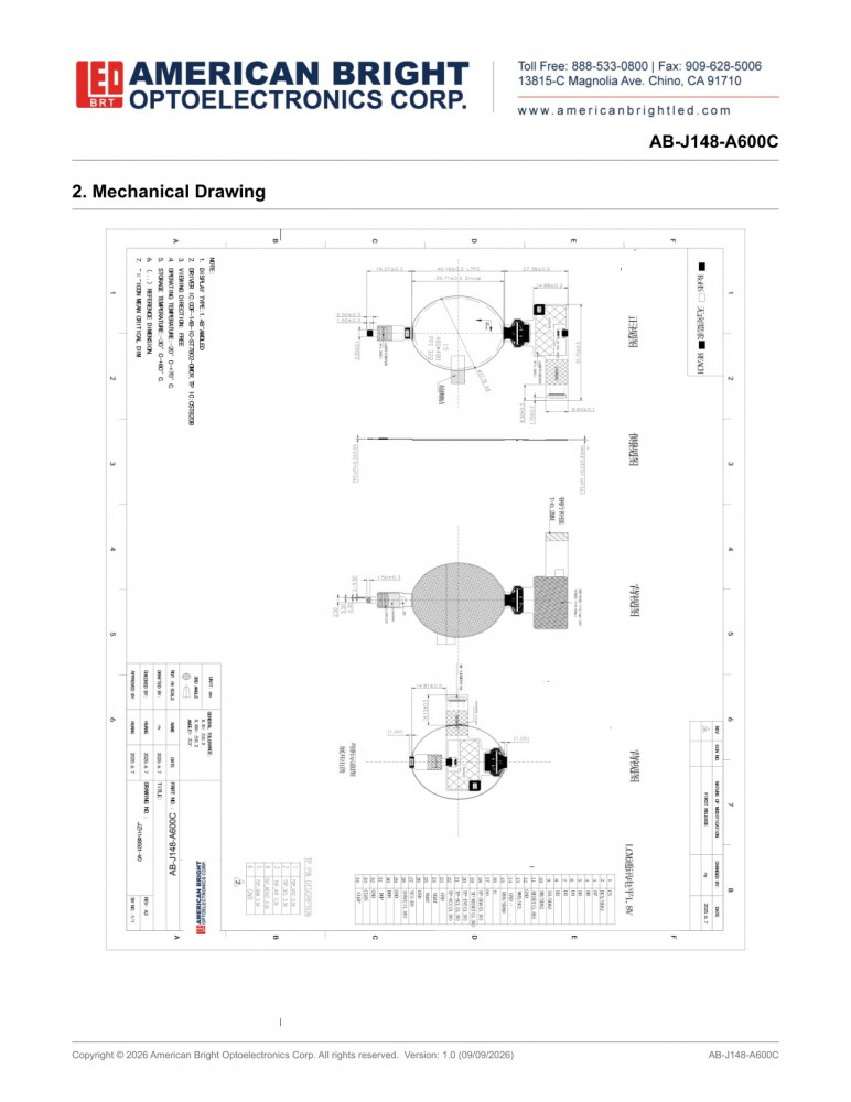 AB-J148-A600C datasheet page 3