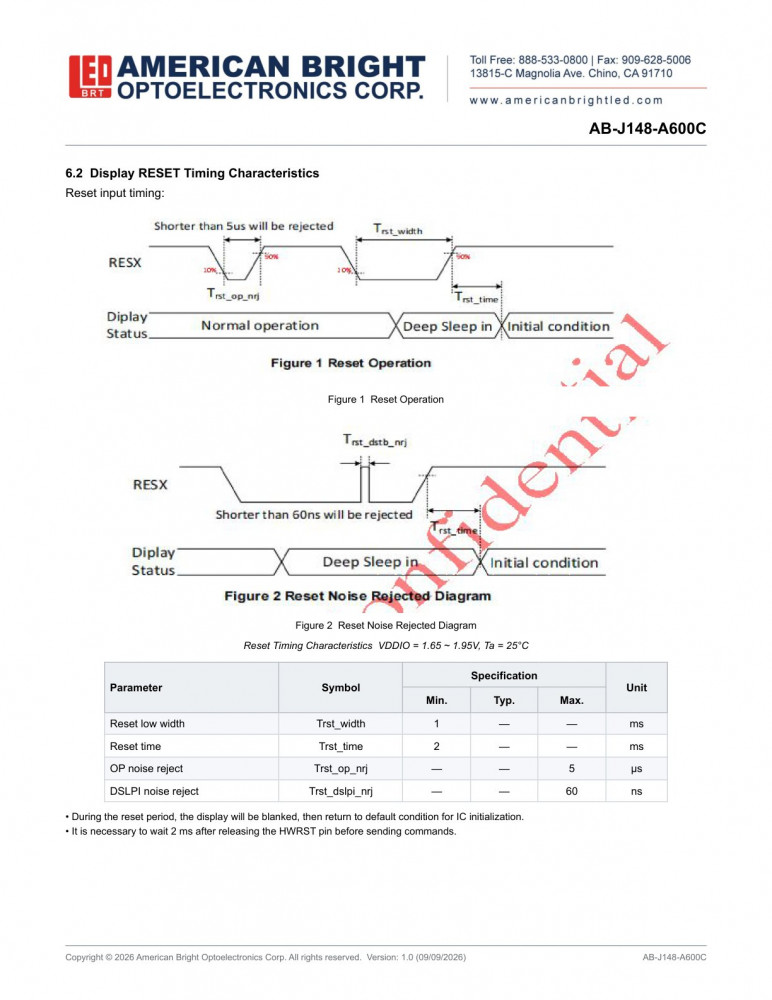 AB-J148-A600C datasheet page 8