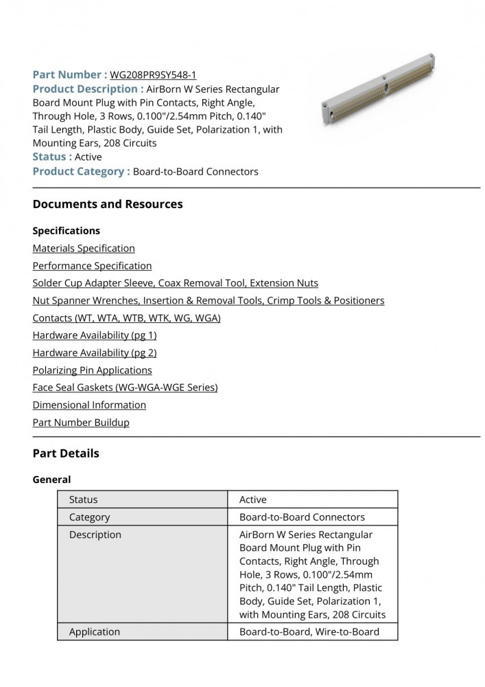 WG208PR9SY548-1 technical document page 1