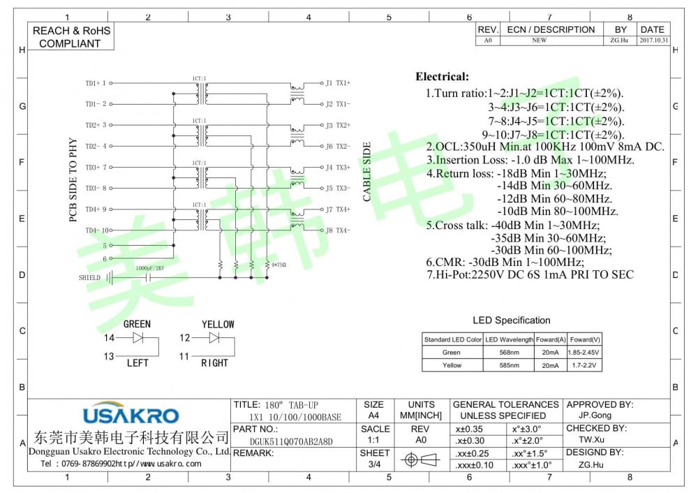 DGUK511Q070AB2A8D technical drawing page 3