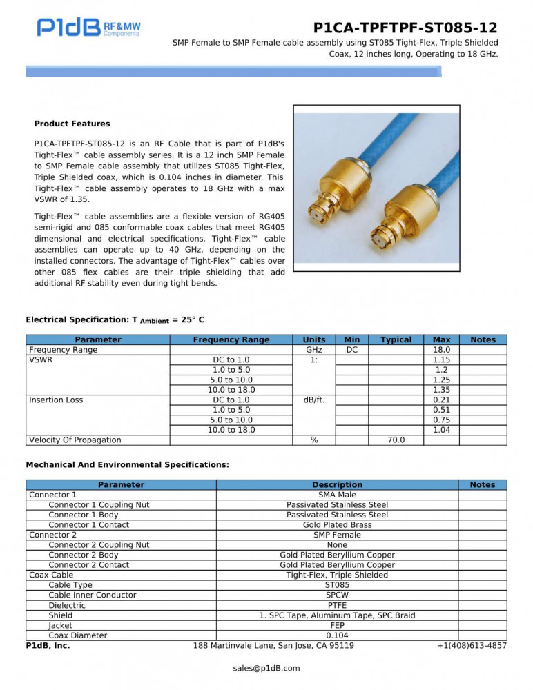 P1CA-TPFTPF-ST085-12 technical document page 1