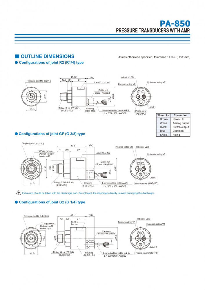 PA-850 datasheet page 4