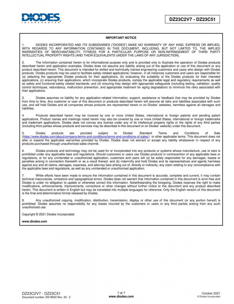 DZ23C10-7-F datasheet page 7