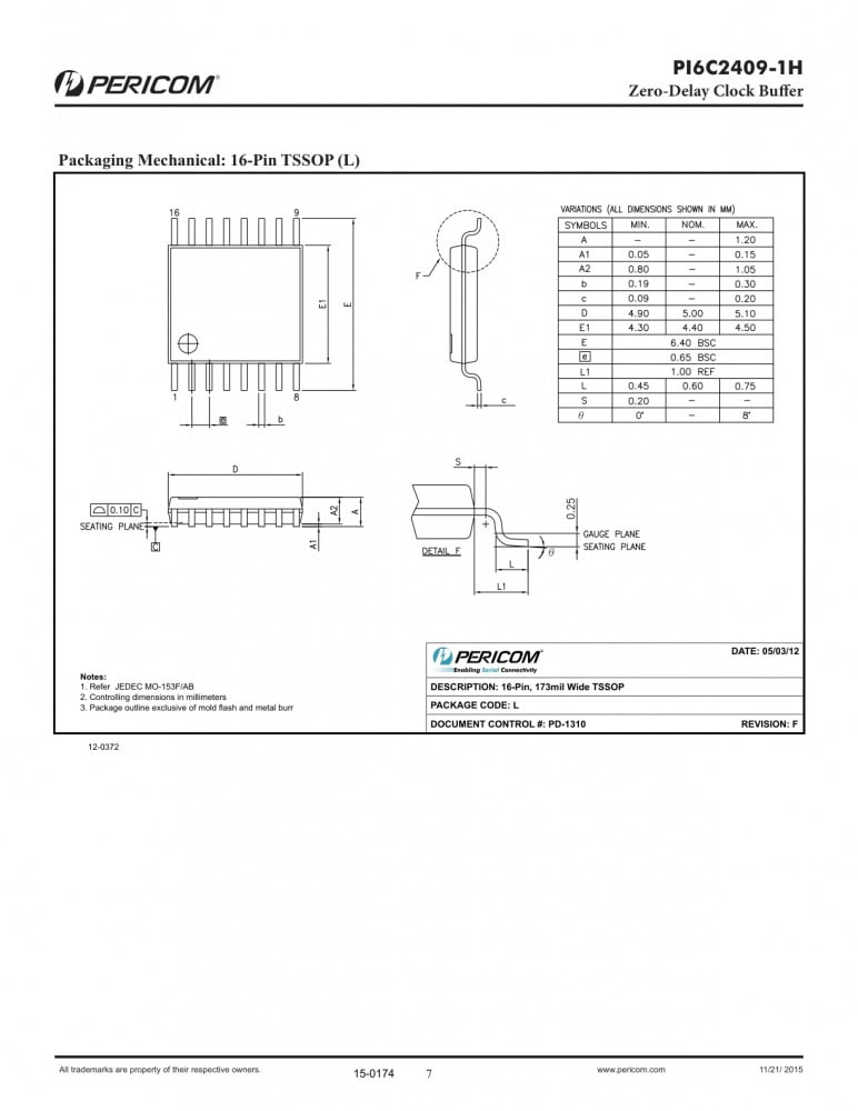 PI6C2409-1HLEX datasheet page 7