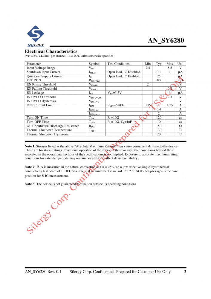 SY6280AAC datasheet page 3