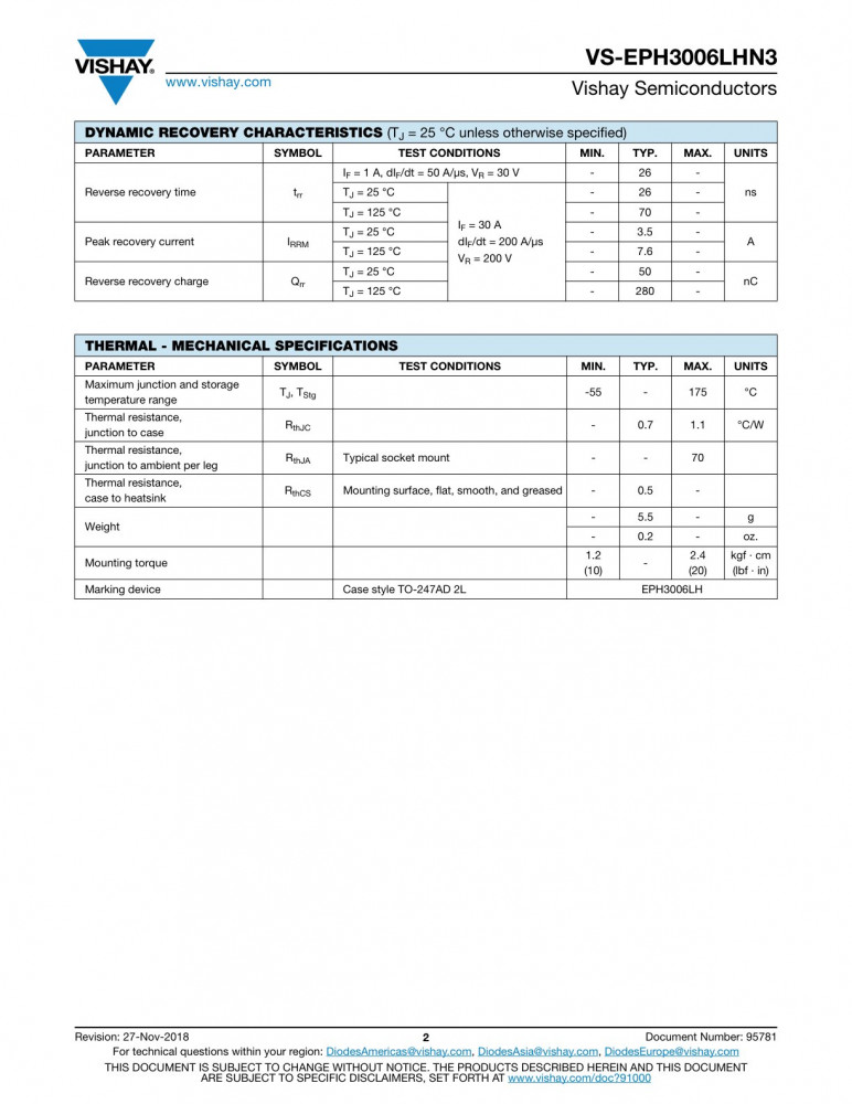 Vishay VS-EPH3006LHN3 datasheet page 2