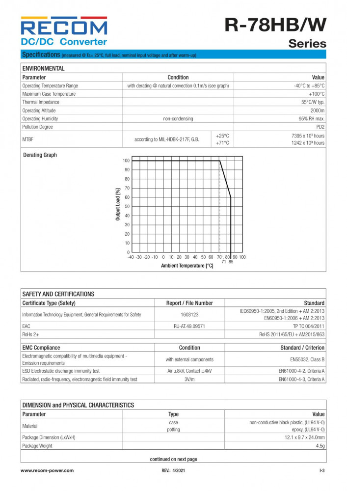 R-78HB5.0-0.5/W datasheet page 3