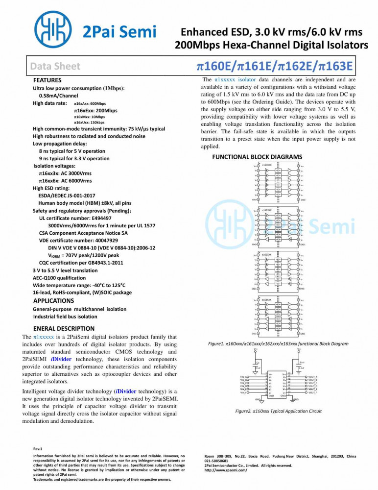 π162E30 datasheet page 1