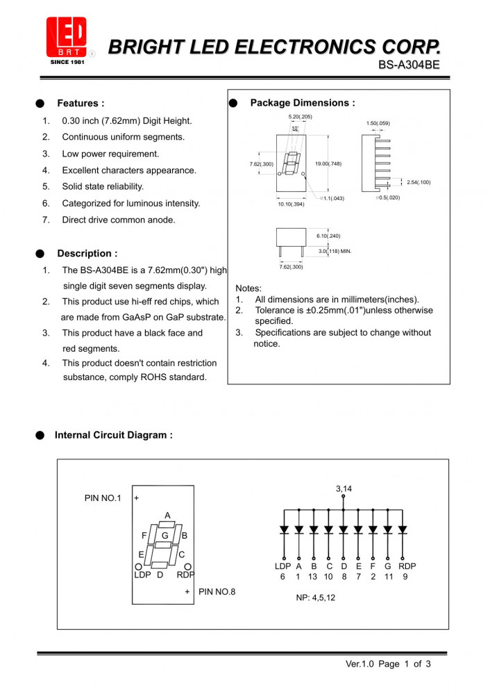 BS-A304BE technical document image, page 1