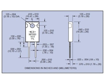Caddock MP930-1.50K-1% Through Hole Resistor for sale