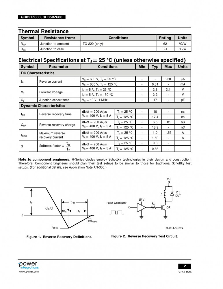 QH05TZ600 datasheet page 2