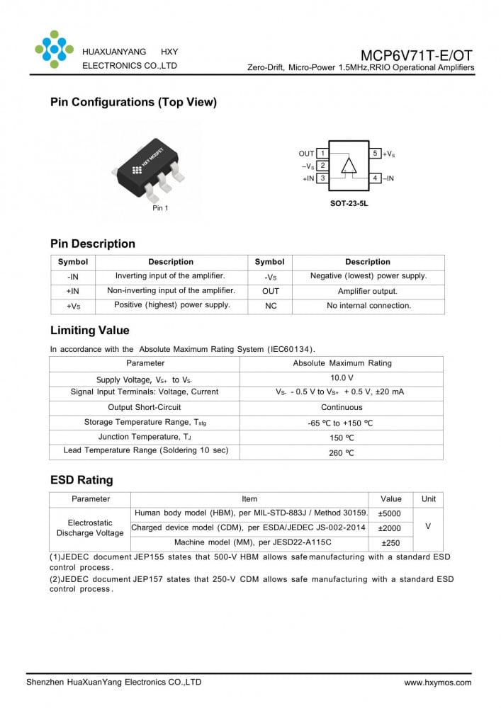 MCP6V71T-E/OT datasheet page 2
