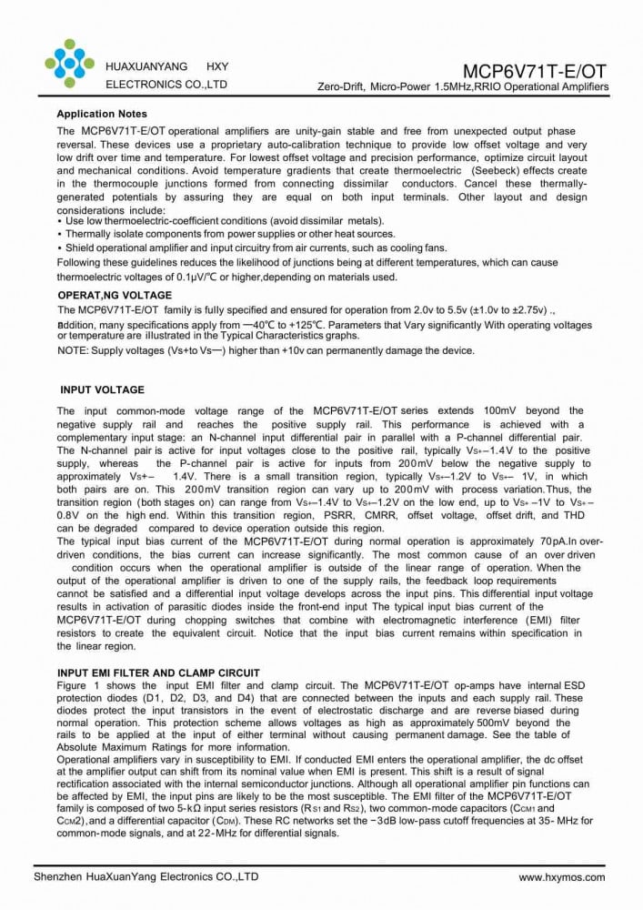 MCP6V71T-E/OT datasheet page 7