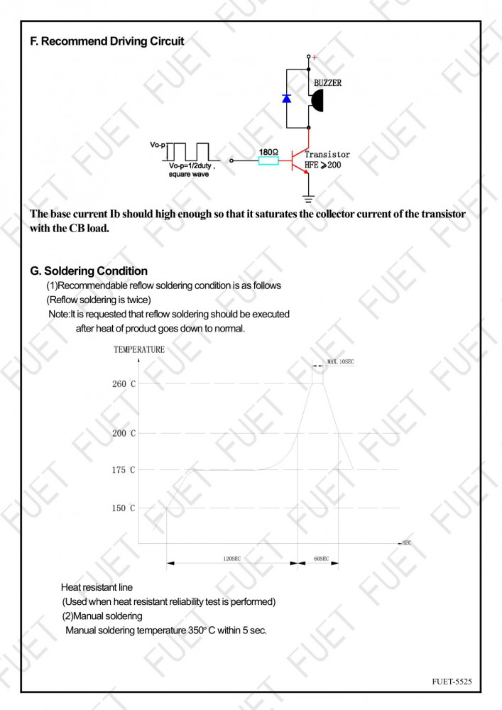 FUET-5525 product approval document page 4