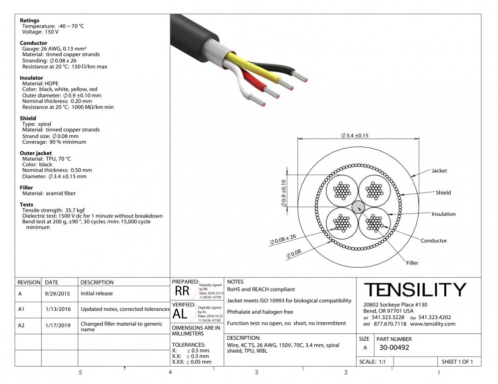 Tensility International 30-00492 product drawing