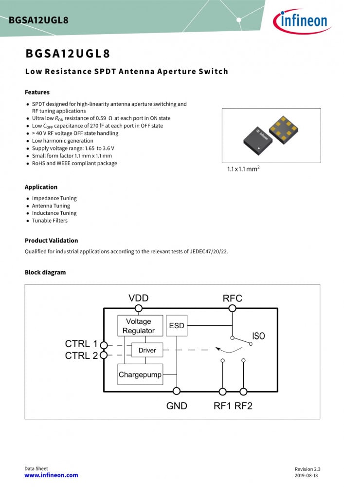 BGSA12UGL8 datasheet page 1