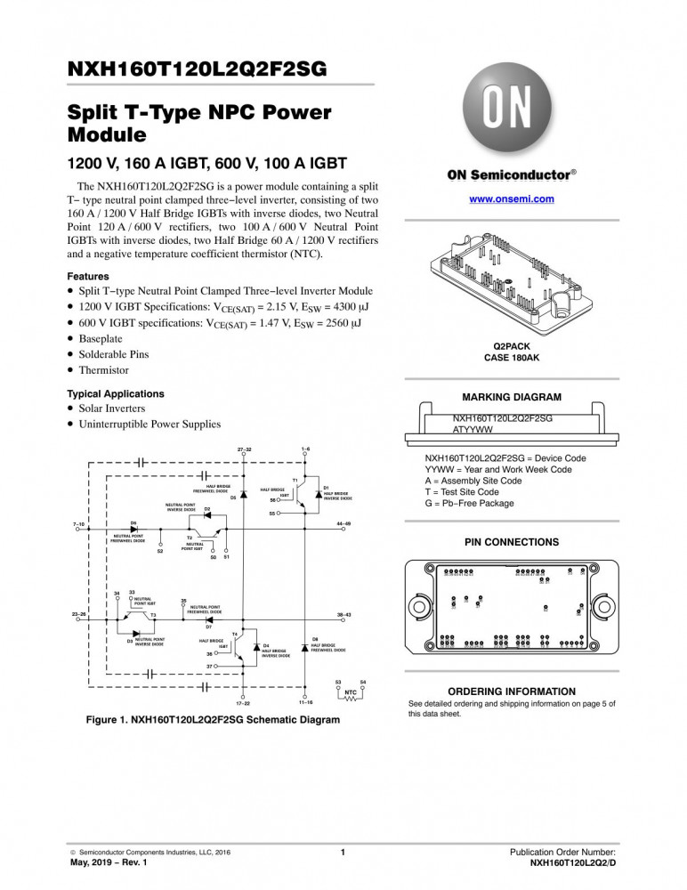 NXH160T120L2Q2F2SG datasheet page 1