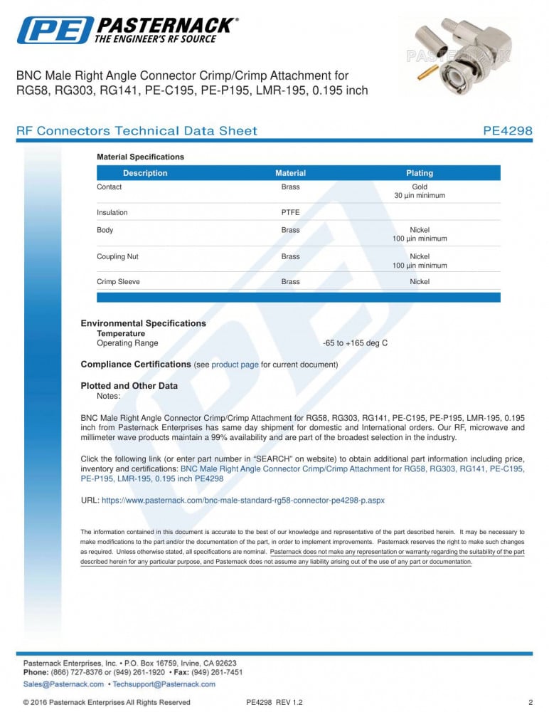 PE4298 datasheet page 2