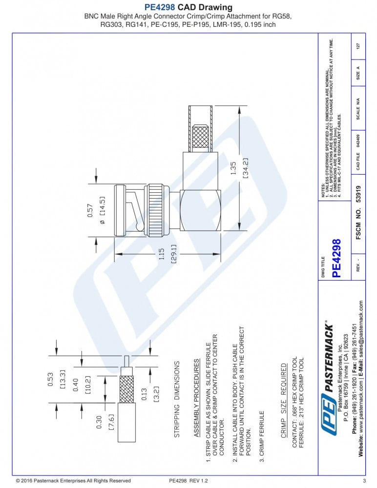 PE4298 datasheet page 3
