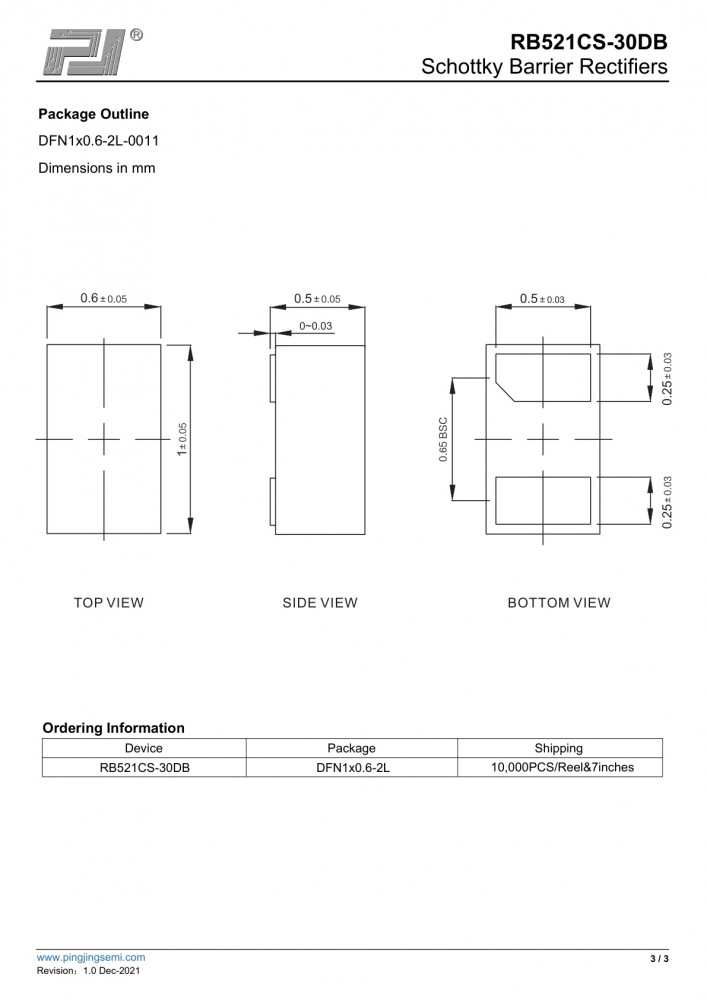 RB521CS-30DB technical document page 3